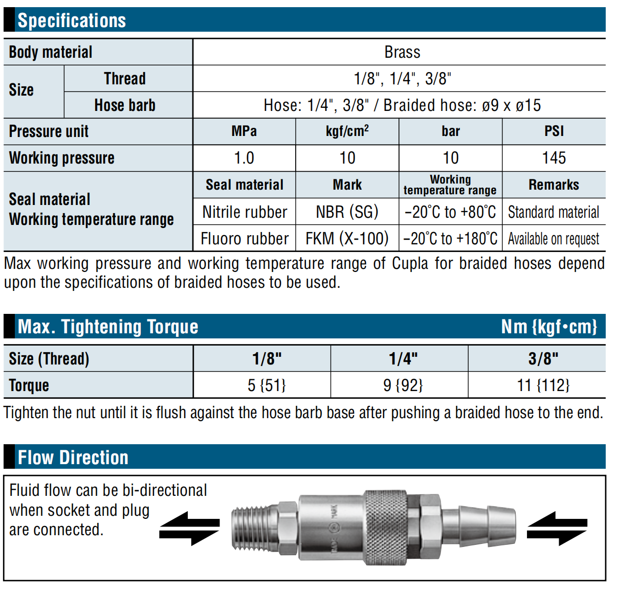 MK series Single-handed operation Mold Cupla for Low Pressure General ...